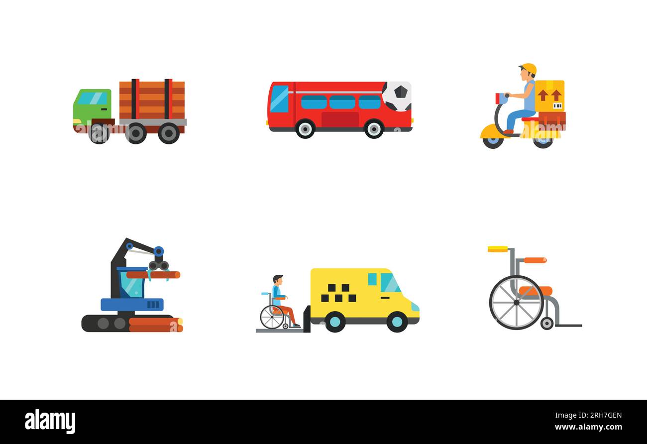 Transportation icon set Stock Vector Image & Art - Alamy