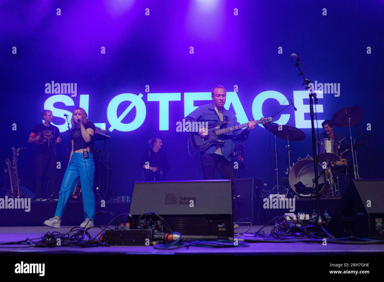 Oslo, Norway. 10th, August 2023. The Norwegian pop-rock band Sløtface ...
