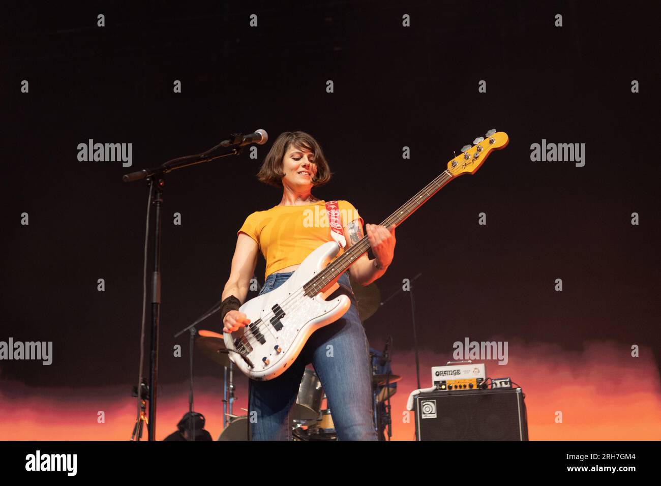 Oslo, Norway. 10th, August 2023. The Norwegian pop-rock band Sløtface ...