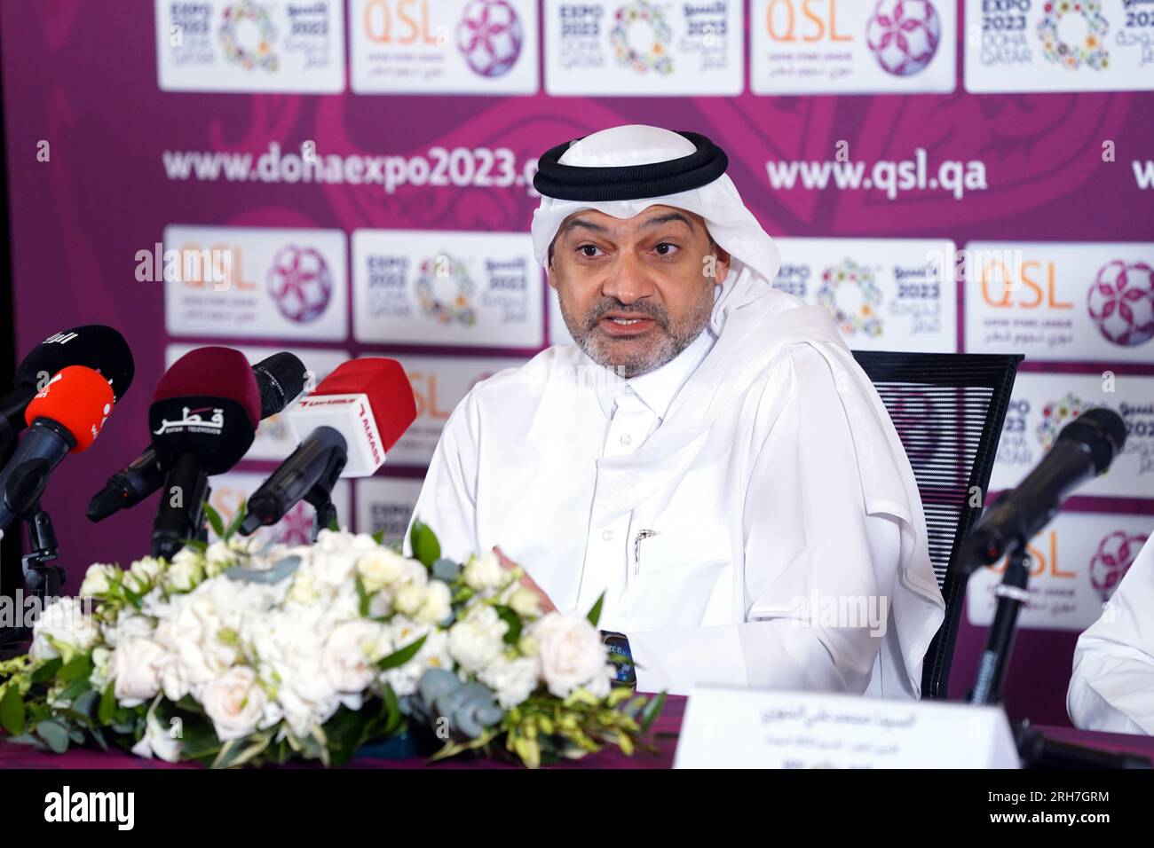 Hani Taleb Ballan, CEO of Qatar Stars League and Mohamed Ali Al Khouri ...