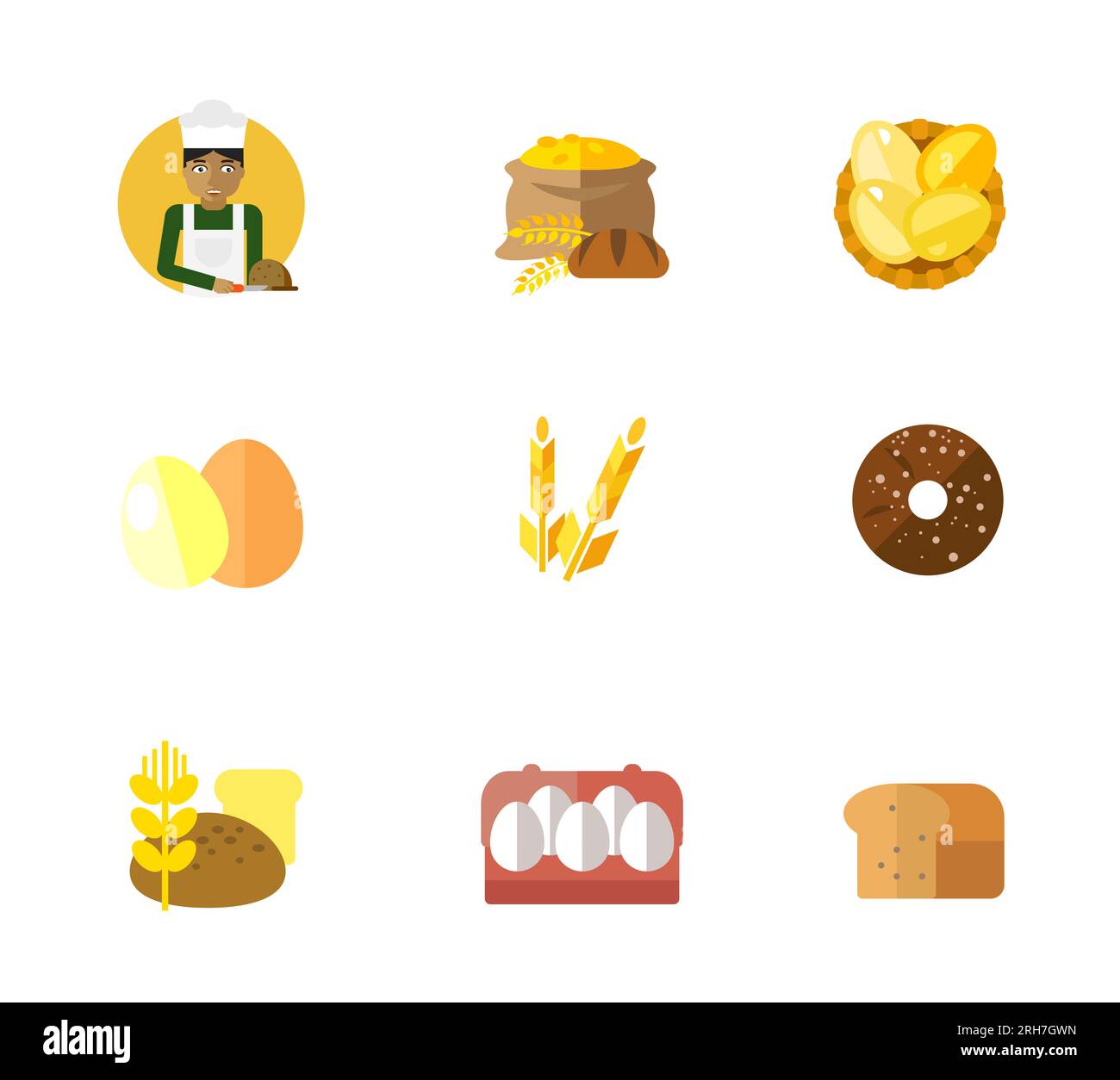 Bakery icon set Stock Vector Image & Art - Alamy