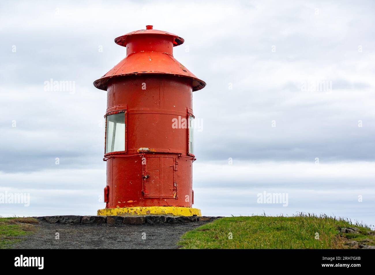 Iconic Sugandisey (Stykkisholmur Rear Range Light) red lighthouse in ...