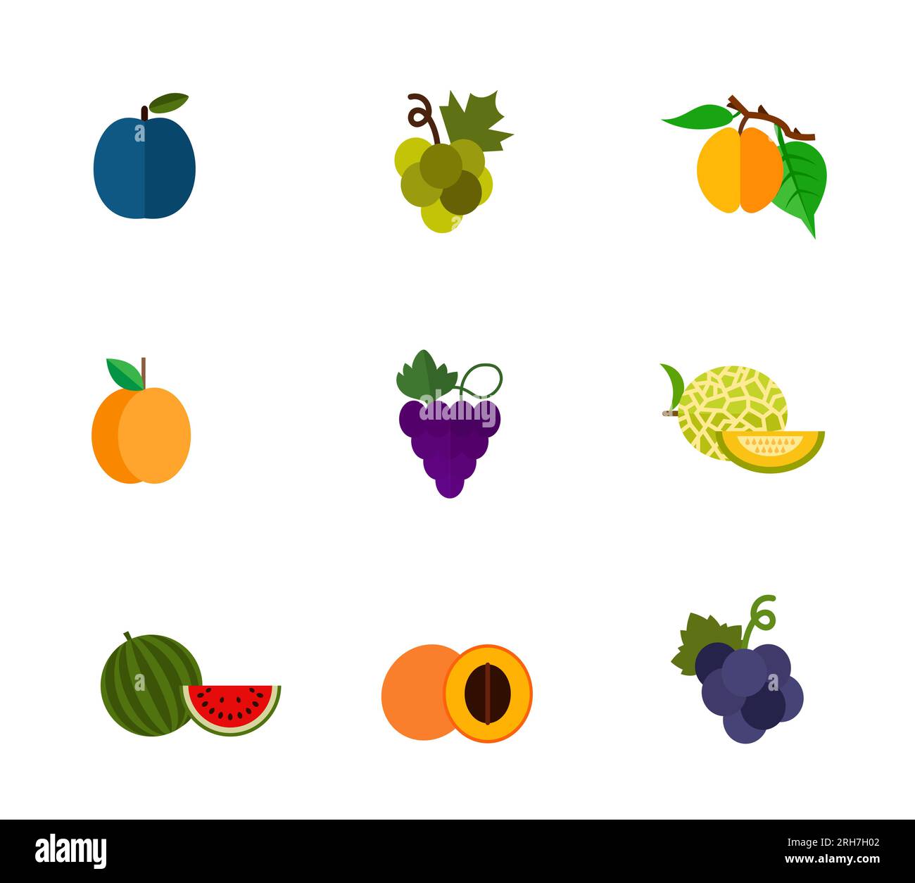 Fruits and berries icon set Stock Vector Image & Art - Alamy