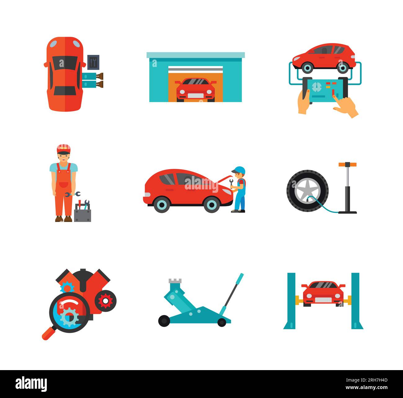 Auto service icon set Stock Vector Image & Art - Alamy