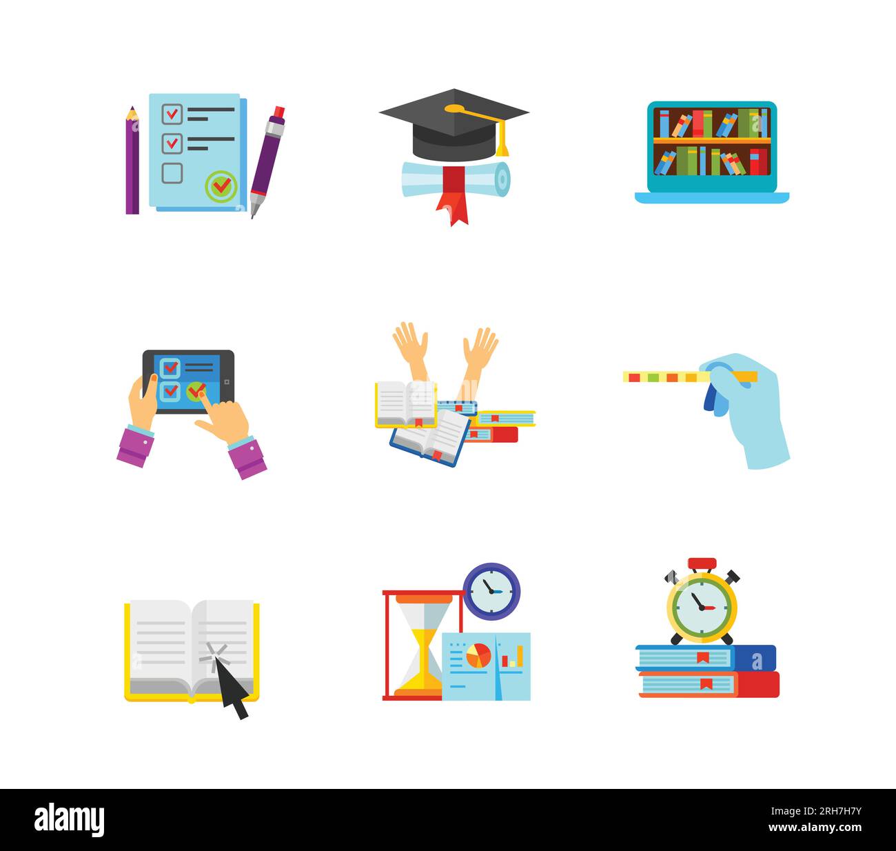 Education icon set Stock Vector Image & Art - Alamy