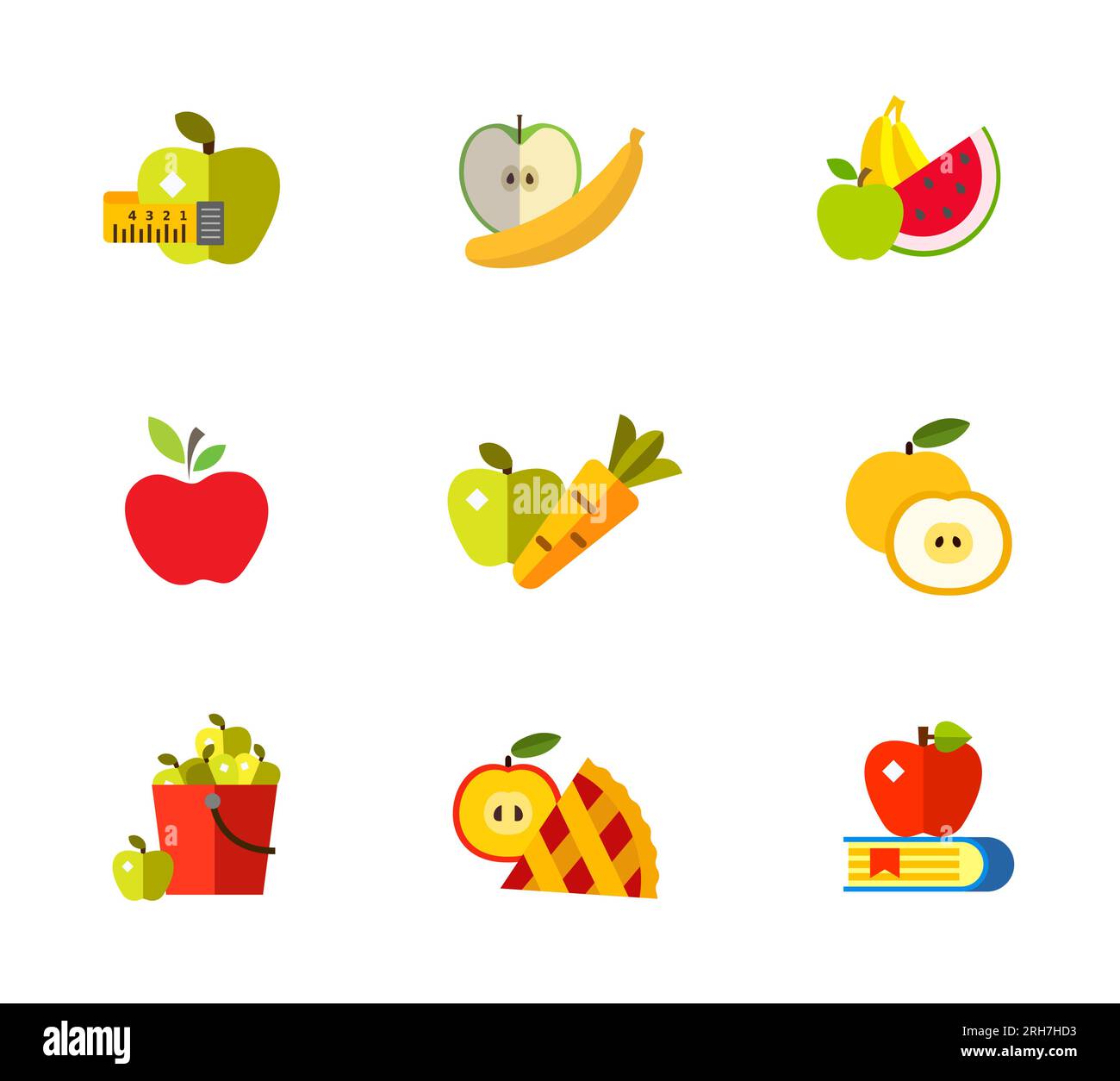 Apple concept icon set Stock Vector Image & Art - Alamy