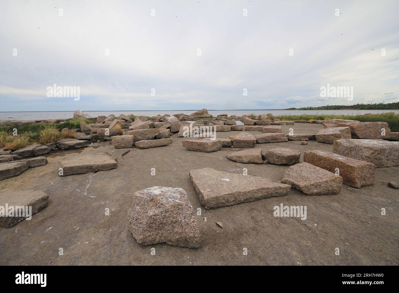 Granite (gabbro-diabase, vein type rock) building material was mined by ...