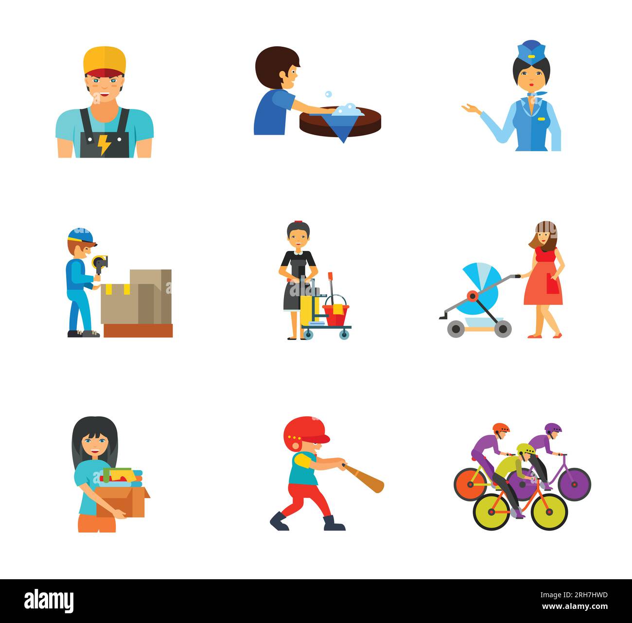 Occupation icon set Stock Vector Image & Art - Alamy
