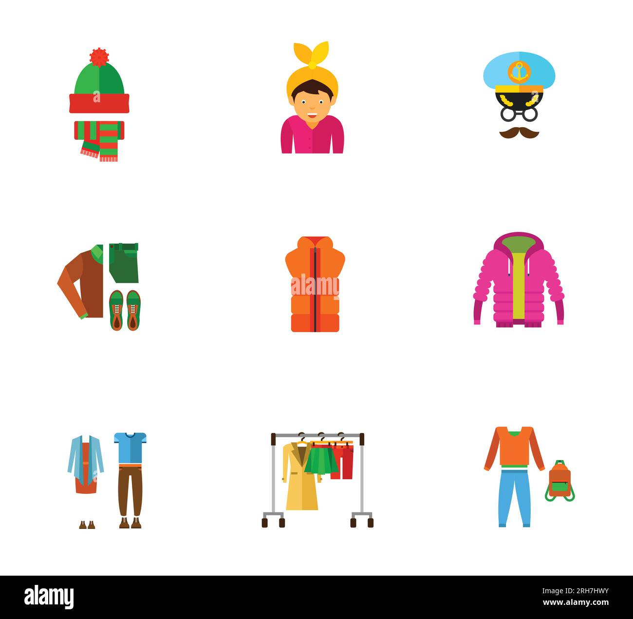 Clothes icon set Stock Vector Image & Art - Alamy