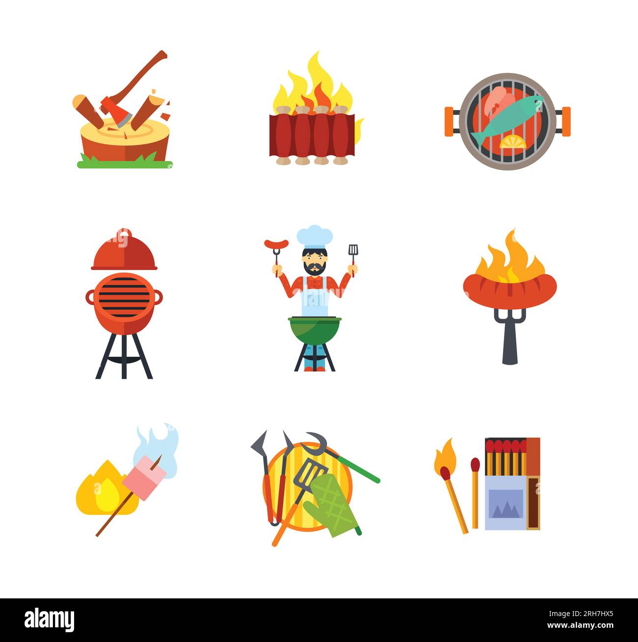 Picnic icon set Stock Vector Image & Art - Alamy