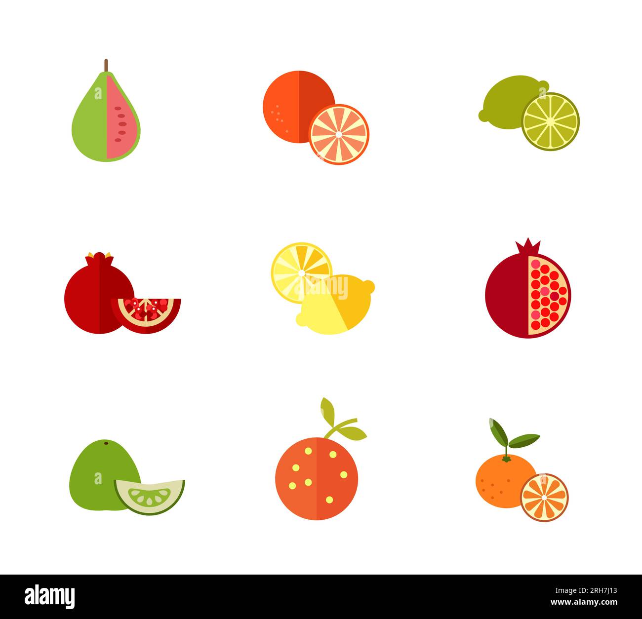 Fresh fruit icon set Stock Vector Image & Art - Alamy