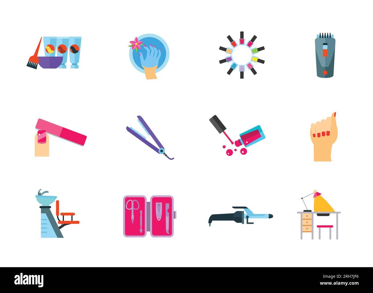 Beauty salon icon set Stock Vector Image & Art - Alamy