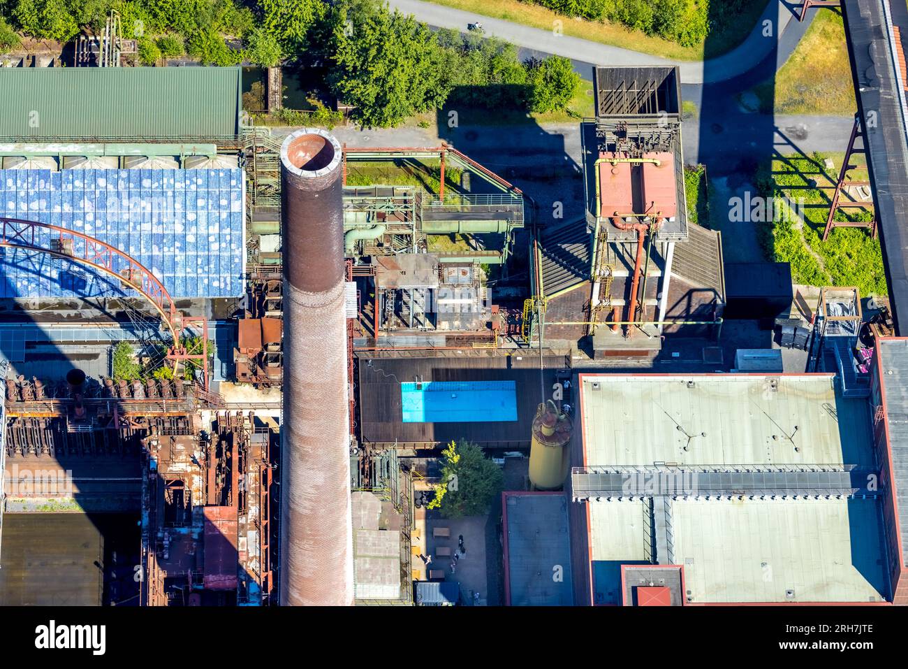 Aerial view, Zollverein Coal Mine Works Swimming Pool, UNESCO World ...