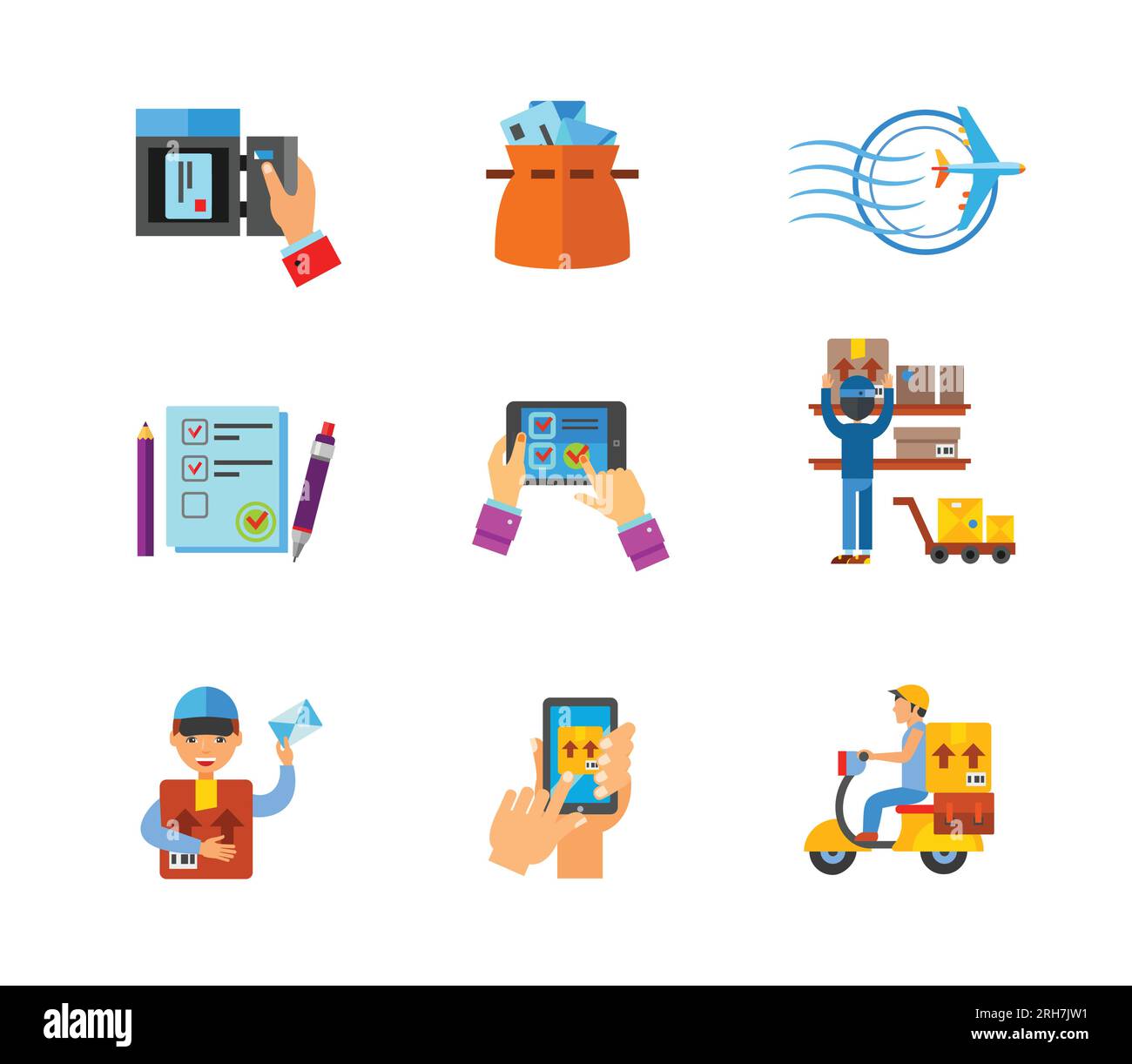 Logistic icon set Stock Vector Image & Art - Alamy
