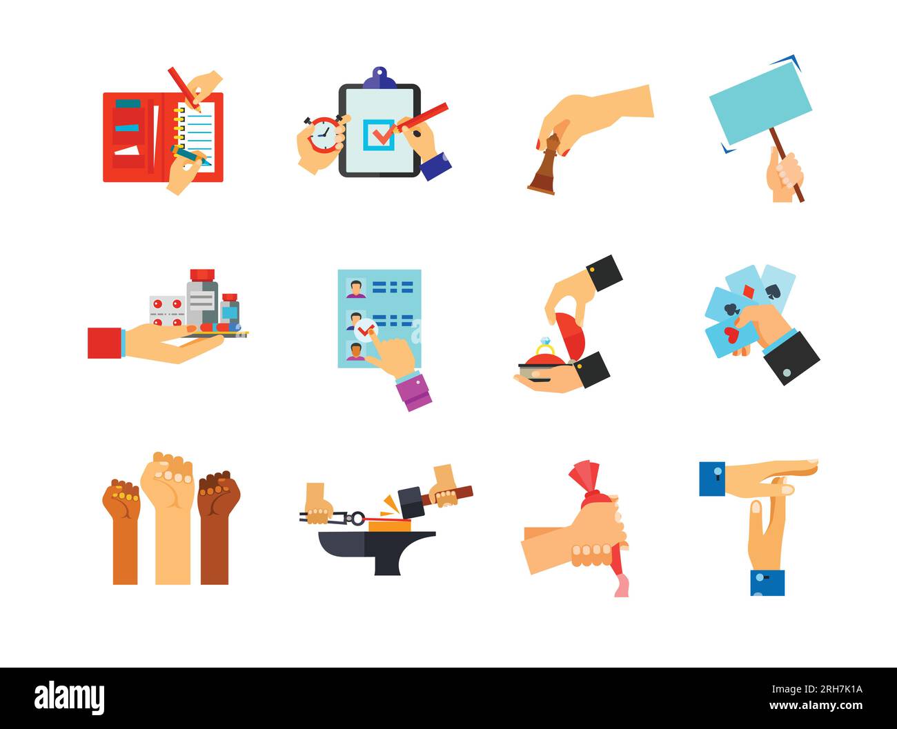 Hand holding icon set Stock Vector Image & Art - Alamy