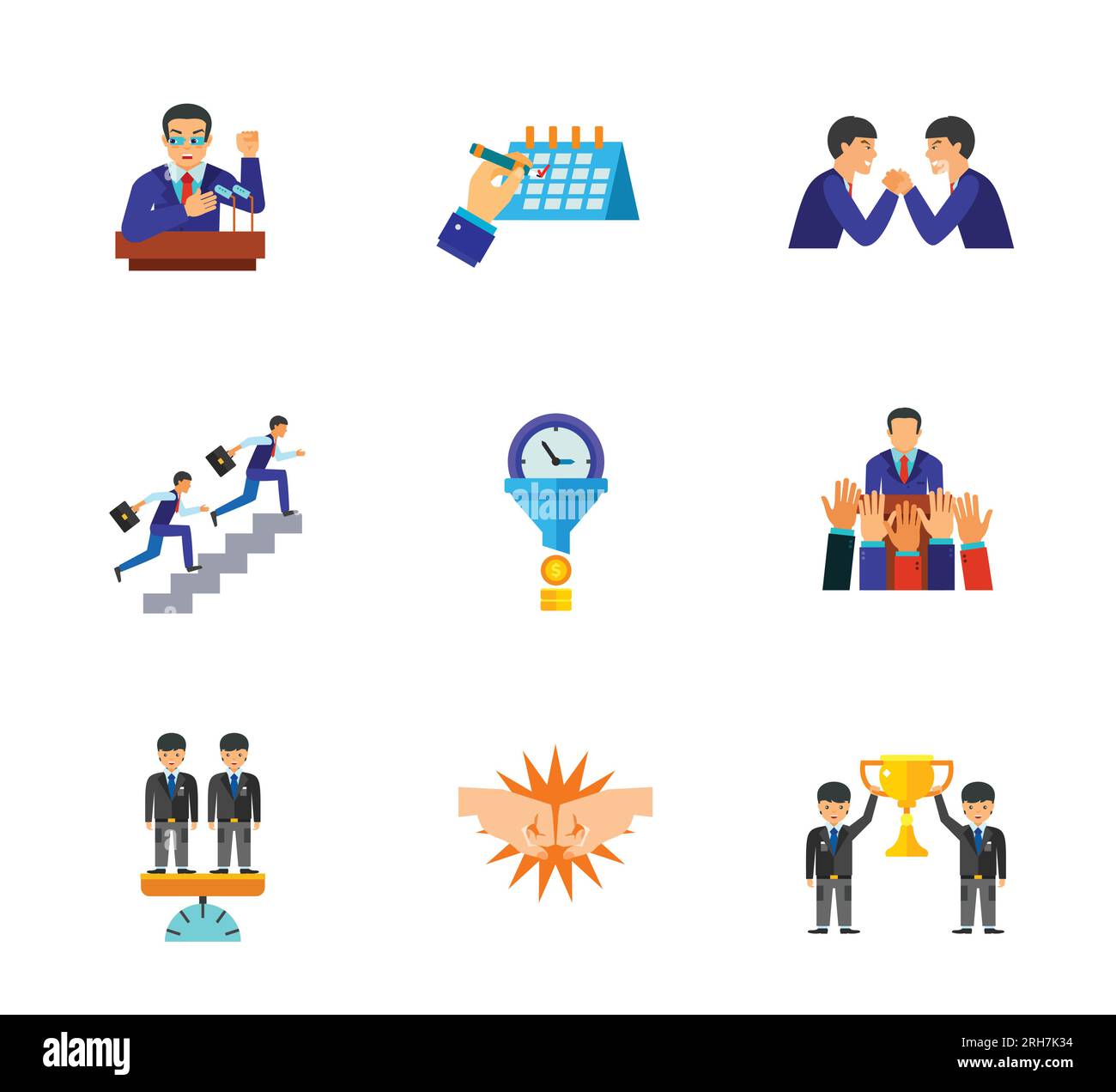 Business icon set Stock Vector Image & Art - Alamy