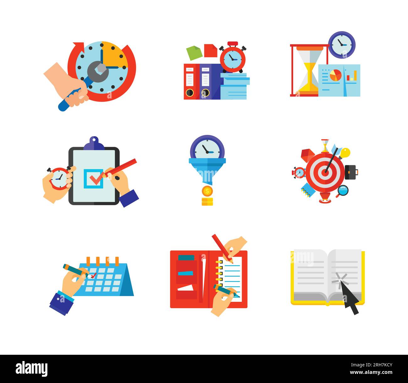 Time management icon set Stock Vector Image & Art - Alamy