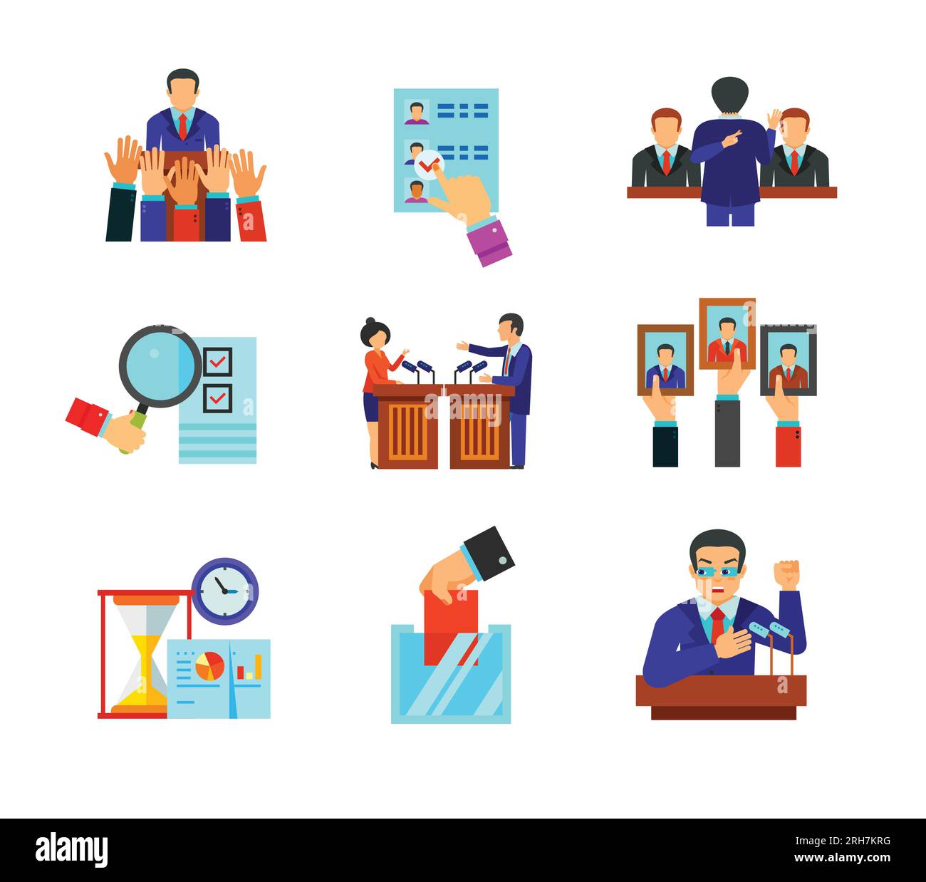 Politics icon set Stock Vector Image & Art - Alamy