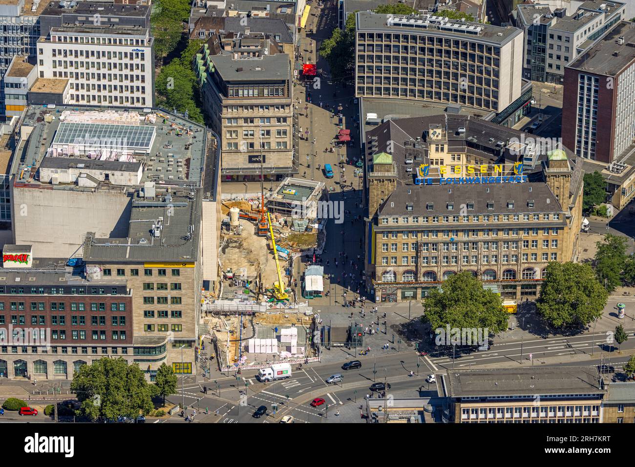 Aerial view, Select Hotel Handelshof Essen, construction site Willy ...