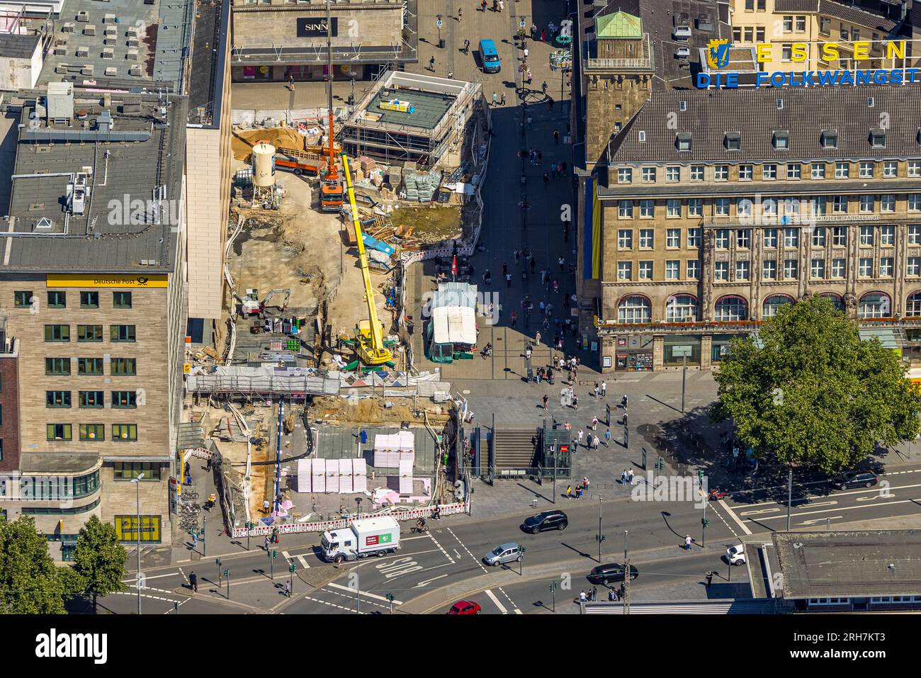 Aerial view, Select Hotel Handelshof Essen, construction site Willy ...