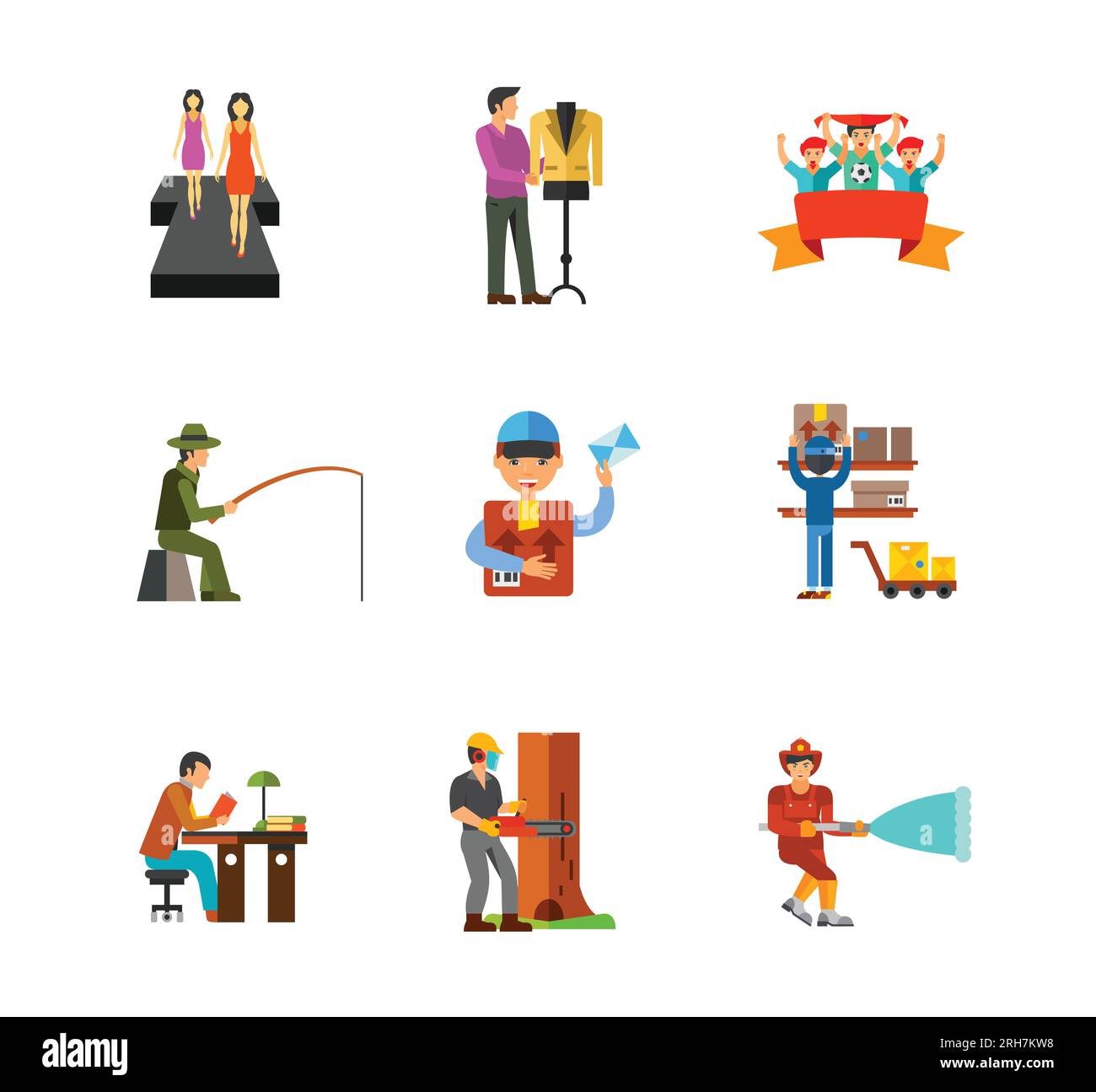 Occupation icon set Stock Vector Image & Art - Alamy