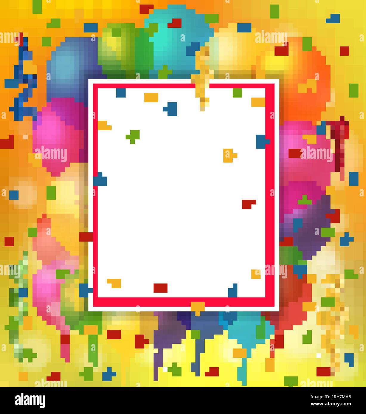 Greeting Card, Balloons and Paper Sheet Stock Vector Image & Art - Alamy