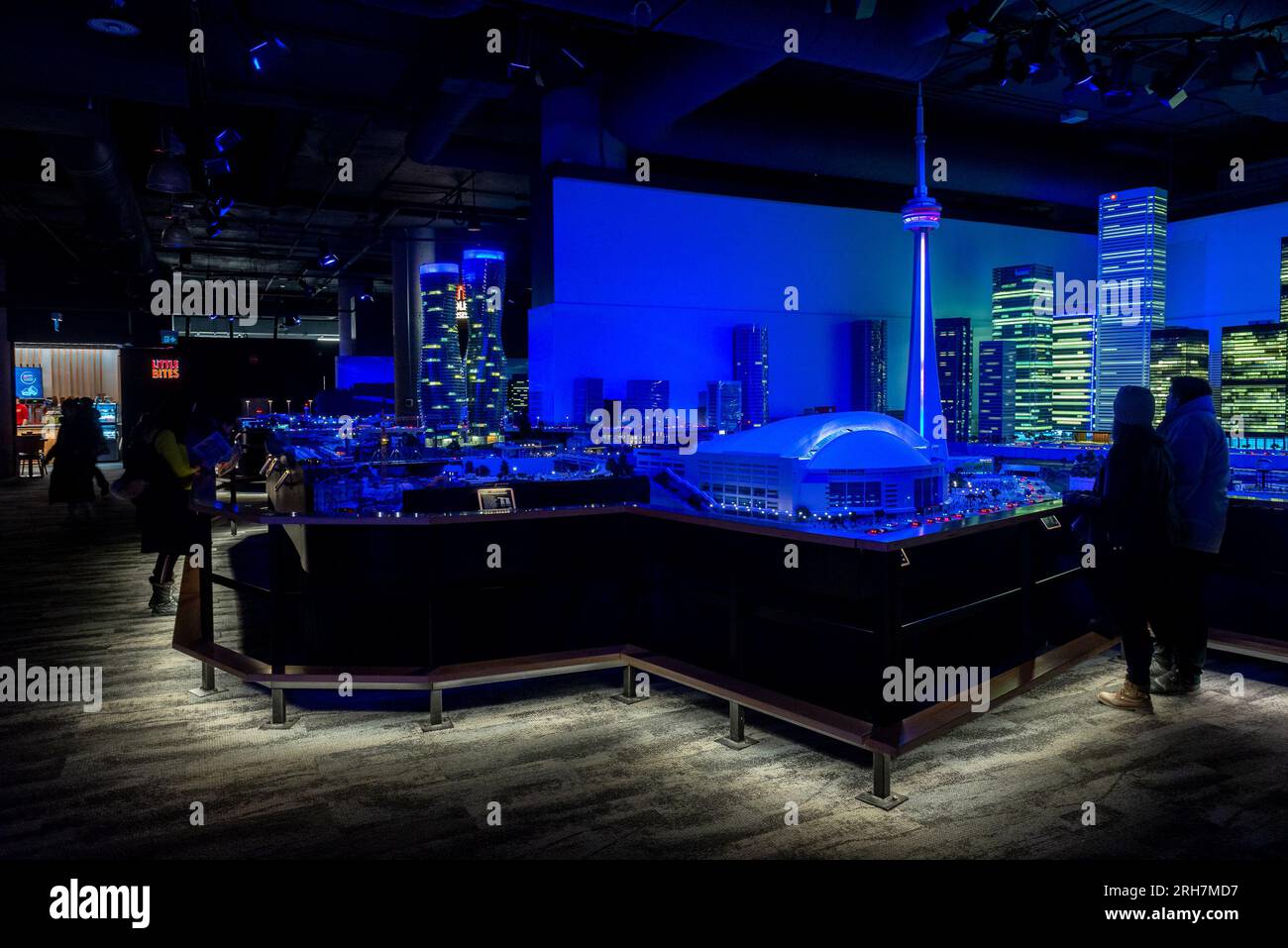 Toronto, ON, Canada - June 4, 2023: Visitors look at the exhibition at ...