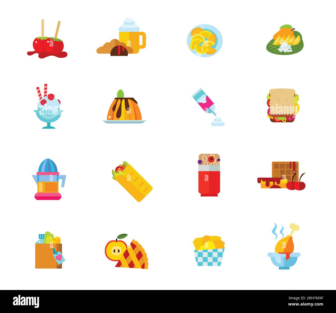 Desserts icon set Stock Vector Image & Art - Alamy
