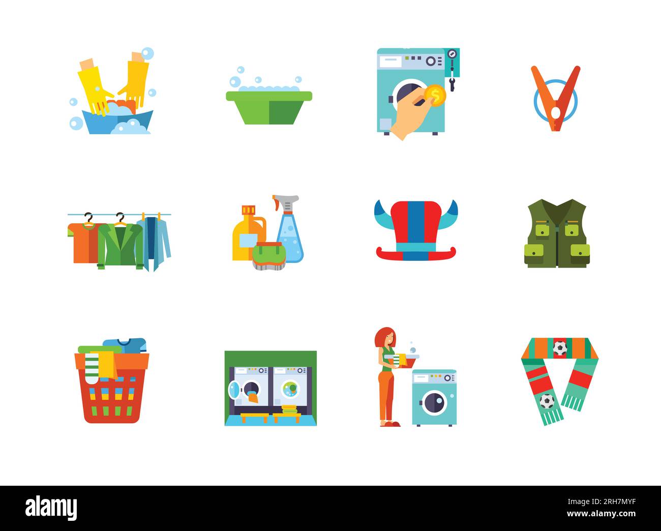 Washing icon set Stock Vector Image & Art - Alamy