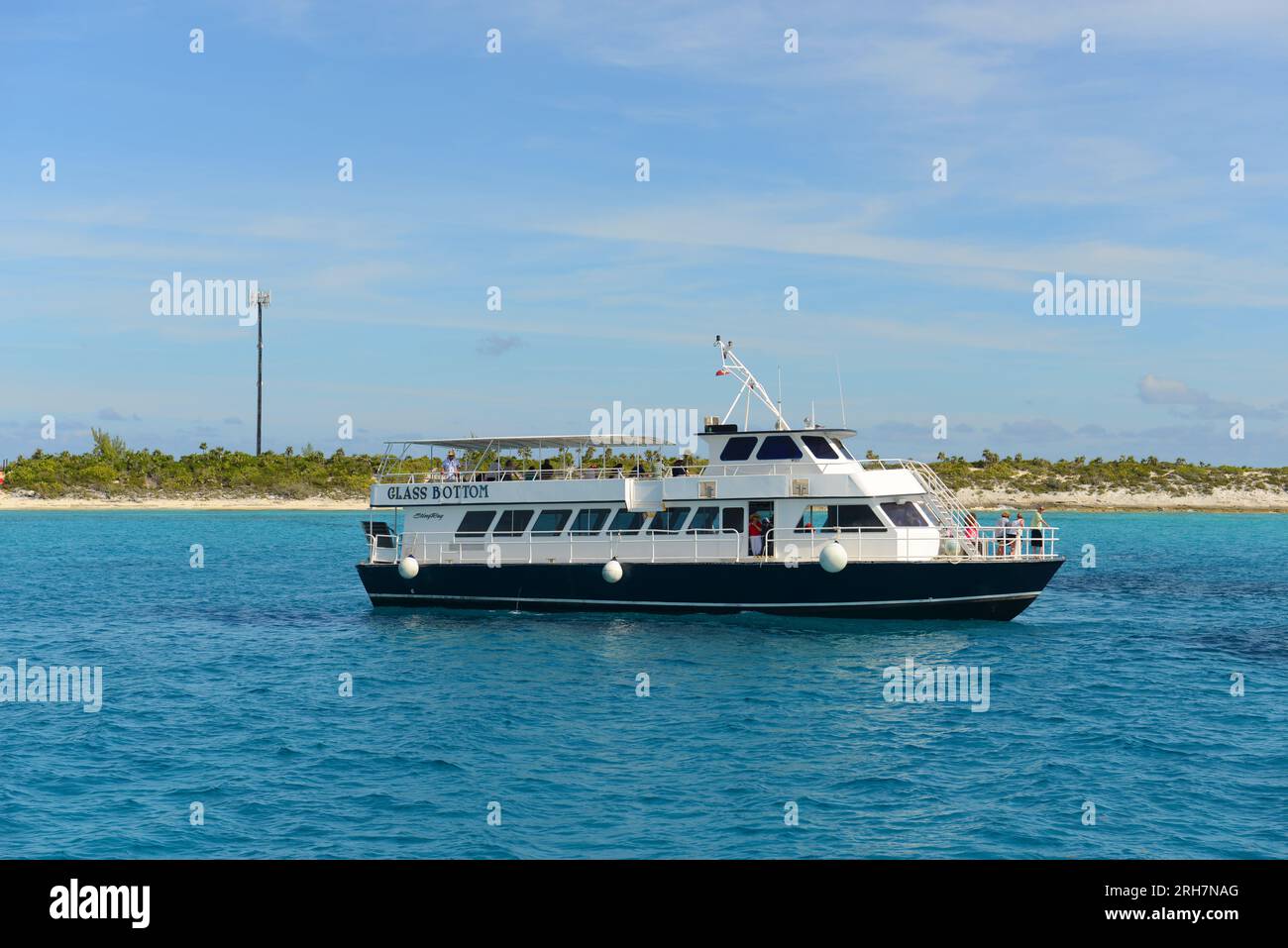 Glass Bottom ship Sting Ray at Half Moon Cay, Little San Salvador ...