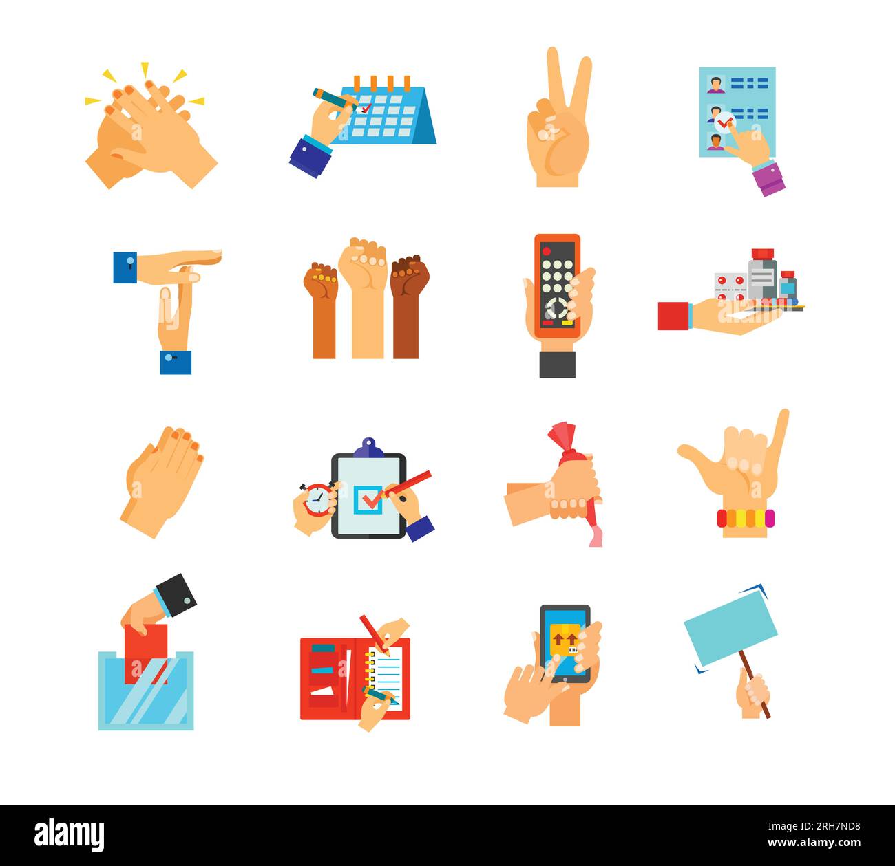 Symbolic hands icon set Stock Vector Image & Art - Alamy