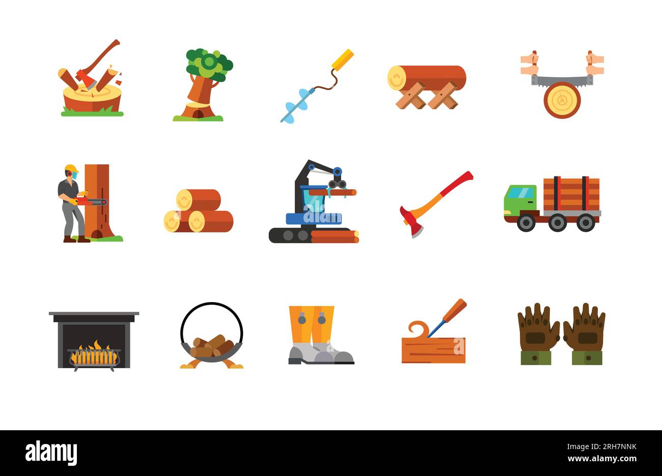 Sawmill transportation Stock Vector Images - Alamy