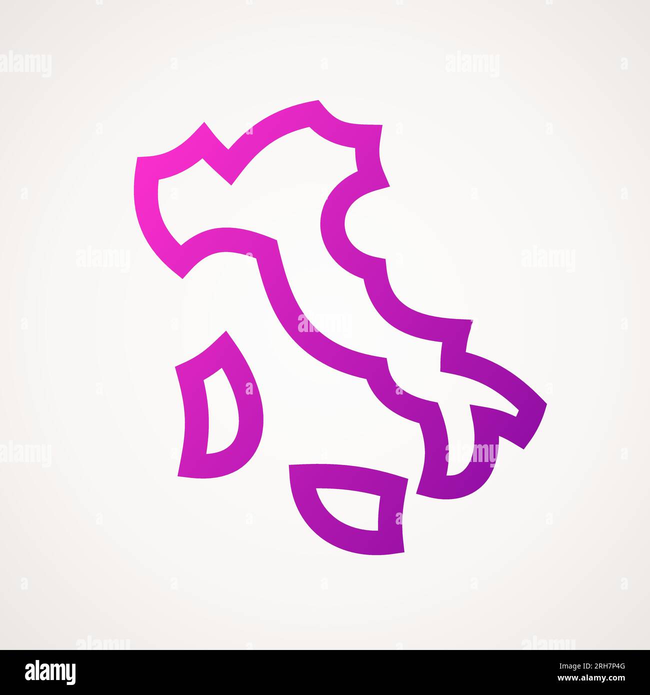 Simplified stylized outline map of Italy Stock Vector Image & Art - Alamy