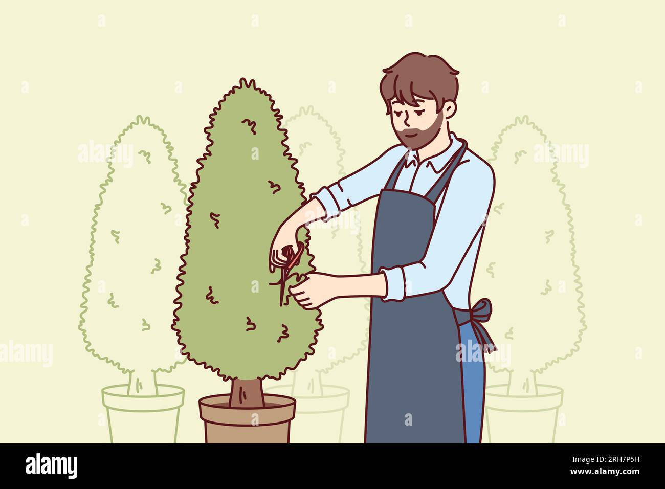 Orangery conservatory spring plants Stock Vector Images - Alamy