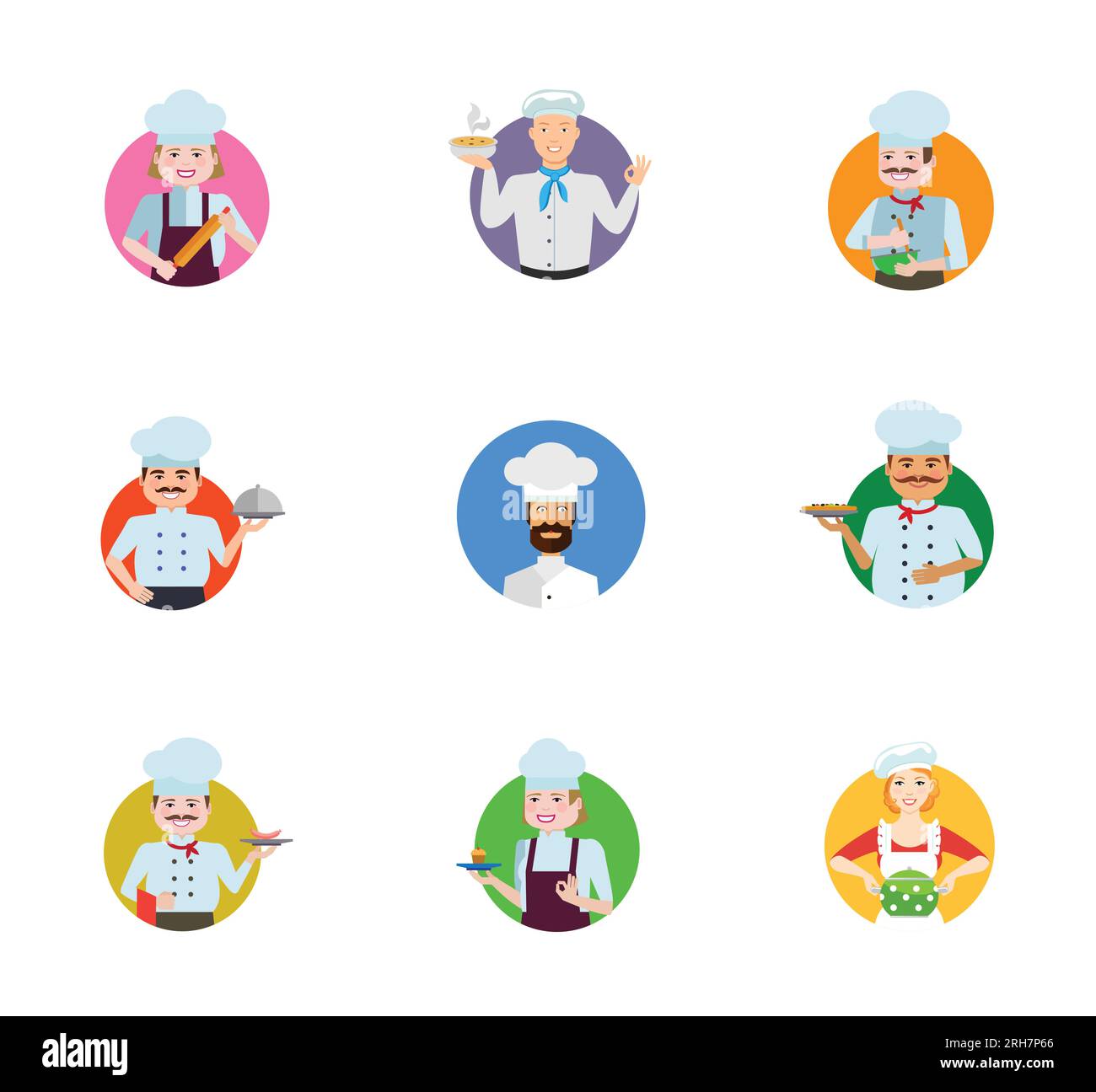 Chef icon set Stock Vector Image & Art - Alamy