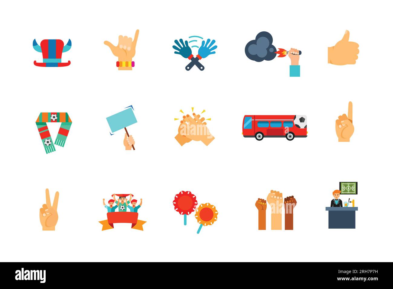 Fan concept icon set Stock Vector Image & Art - Alamy