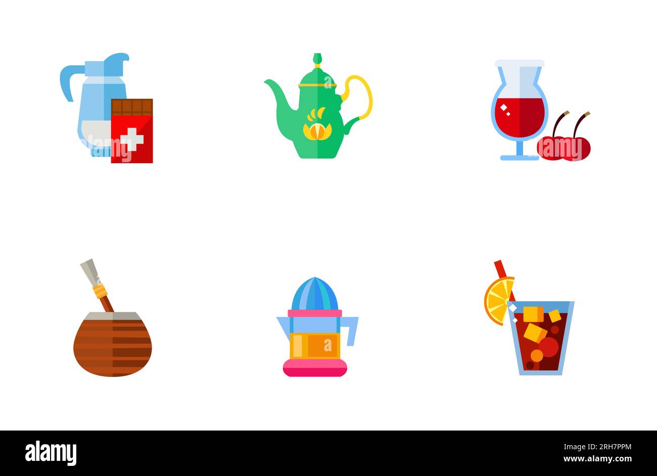 Beverage icon set Stock Vector Image & Art - Alamy