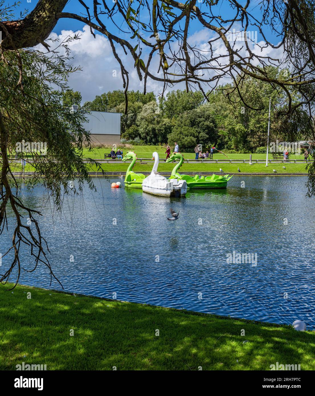 Mewsbrook Park, Littlehampton, West Sussex, a boating lake and pleasure ...