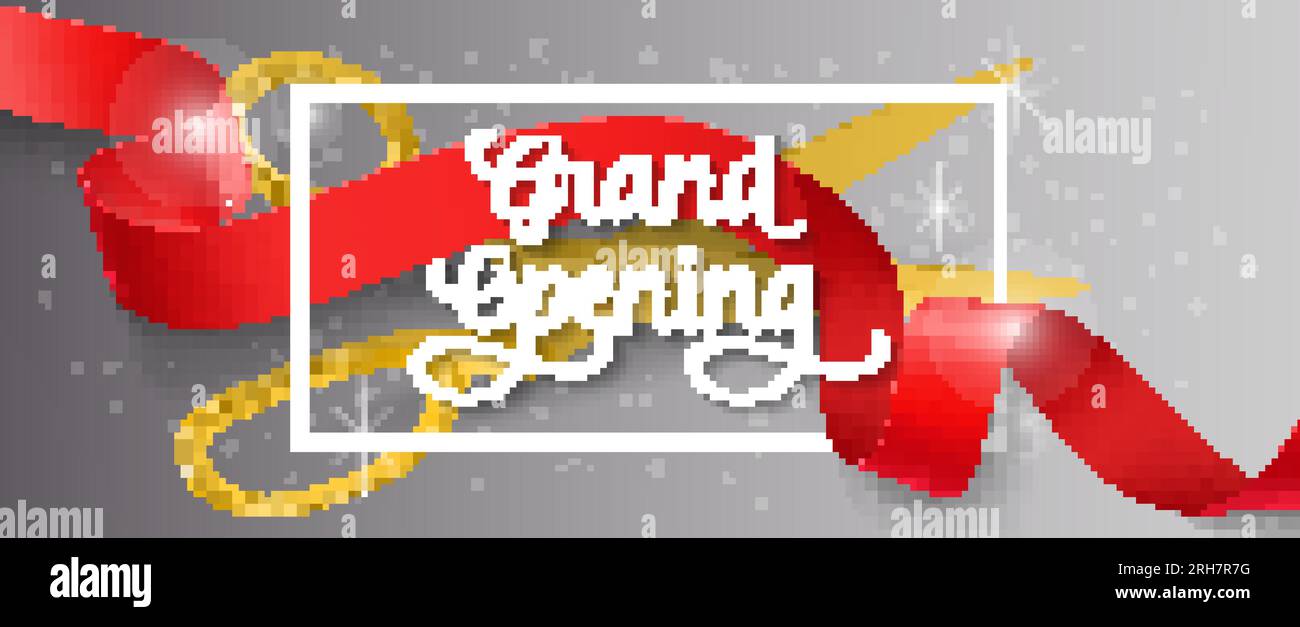 Grand Opening Lettering in Frame Stock Vector Image & Art - Alamy