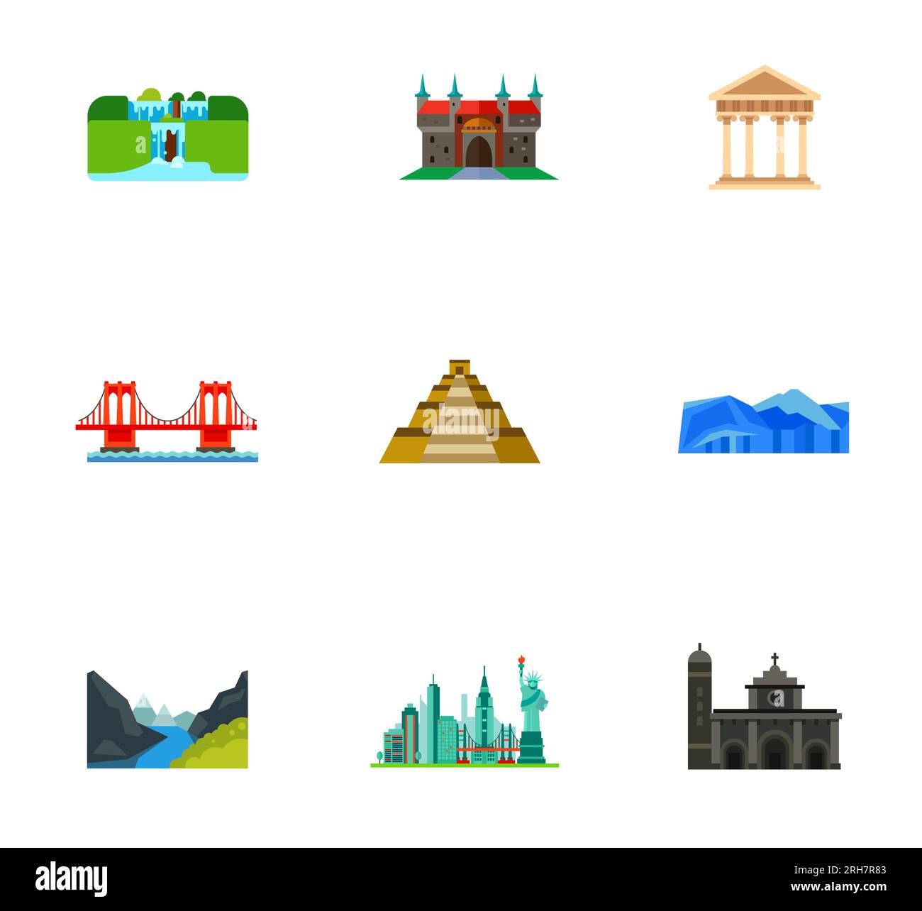 Destinations icon set Stock Vector Image & Art - Alamy