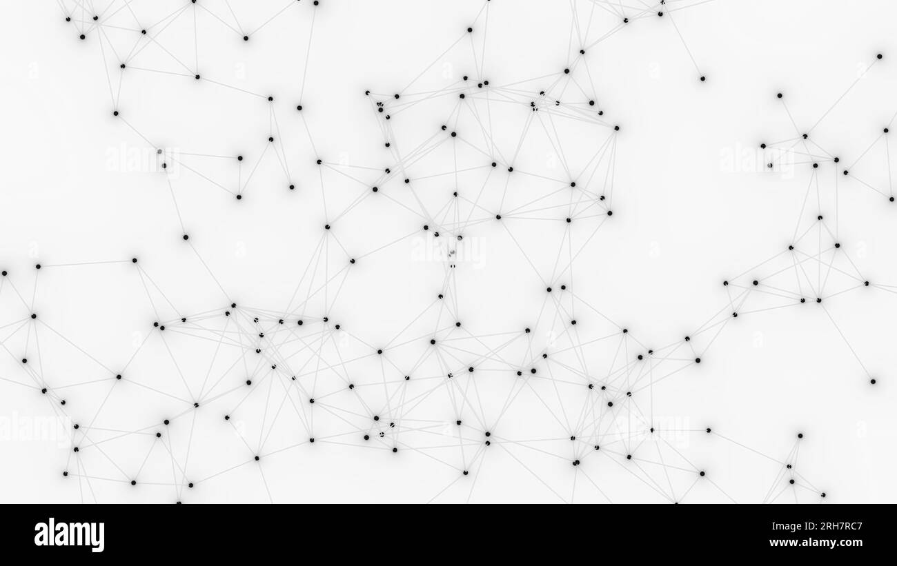 Plexus mesh geometric white background. Dots connected by lines. Technology abstract background ...
