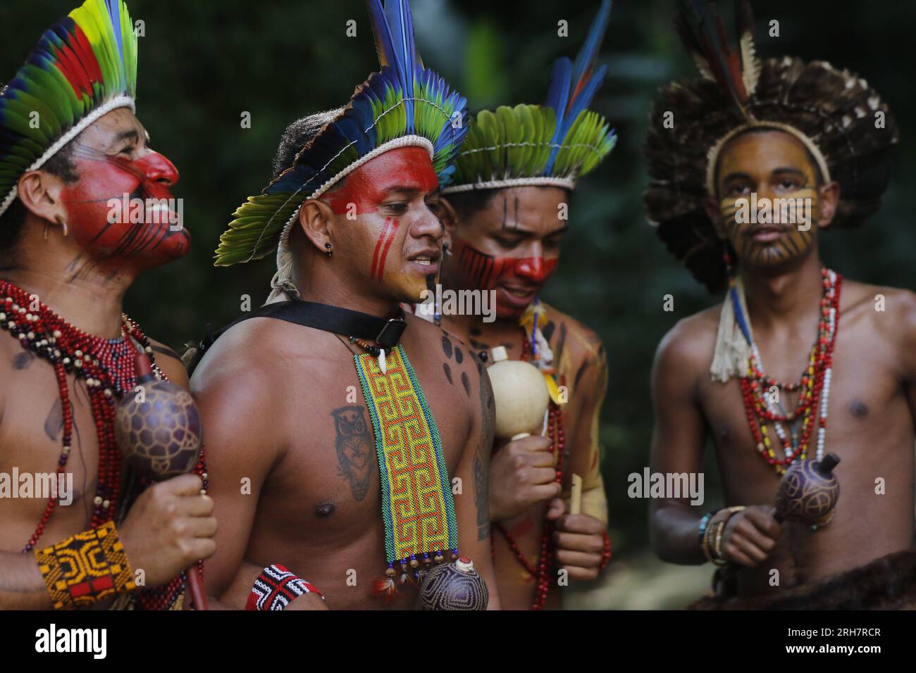 Brazil indigenous people face painting hi-res stock photography and ...