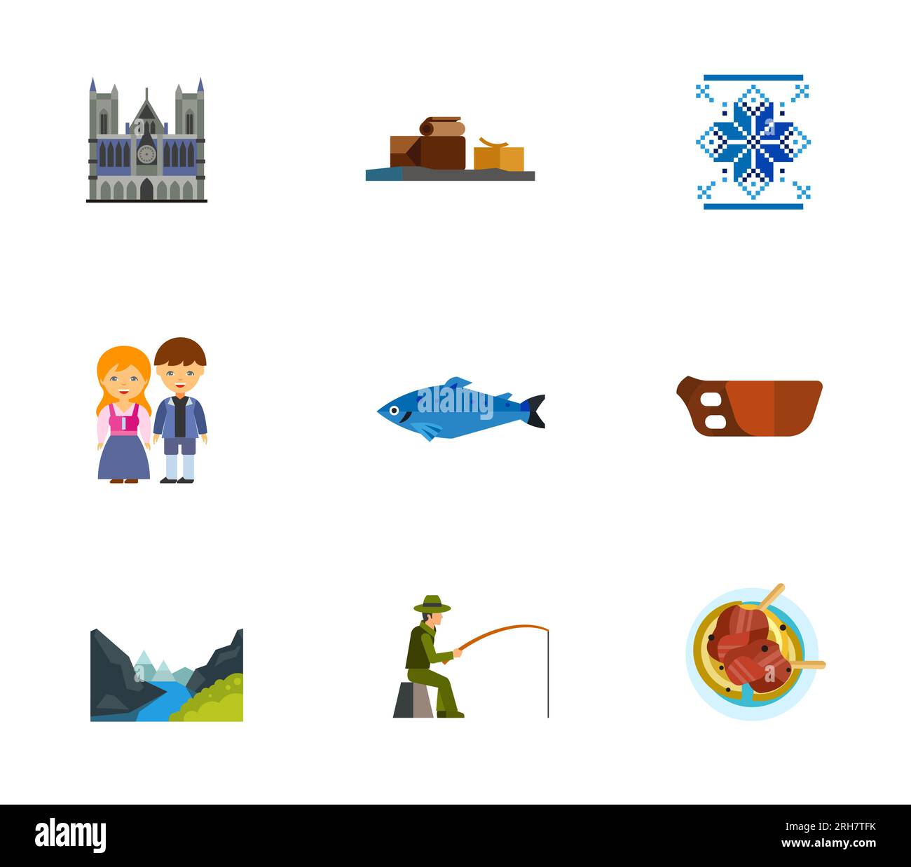 Norway national costume Stock Vector Images - Alamy