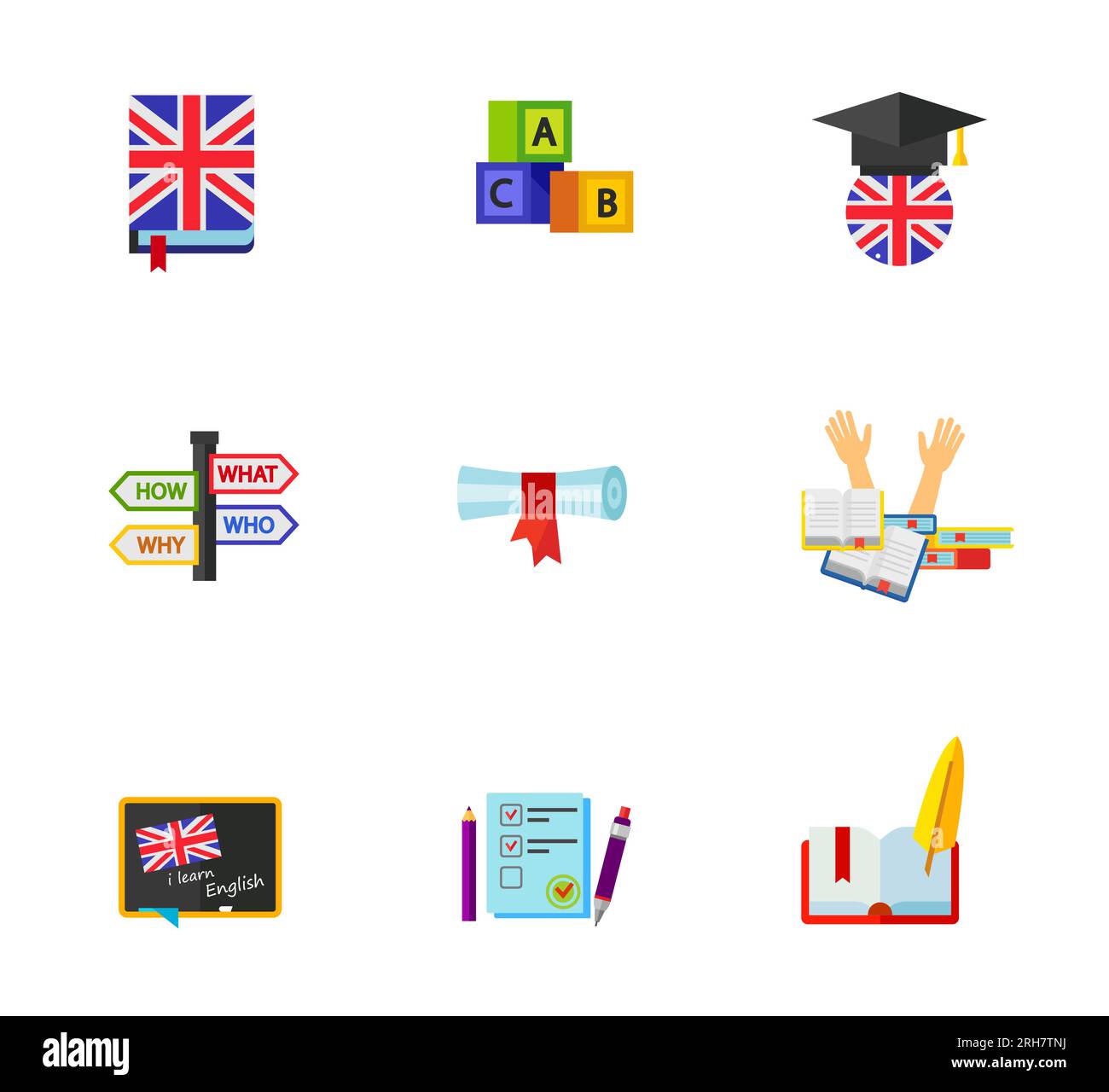 English icon set Stock Vector Image & Art - Alamy
