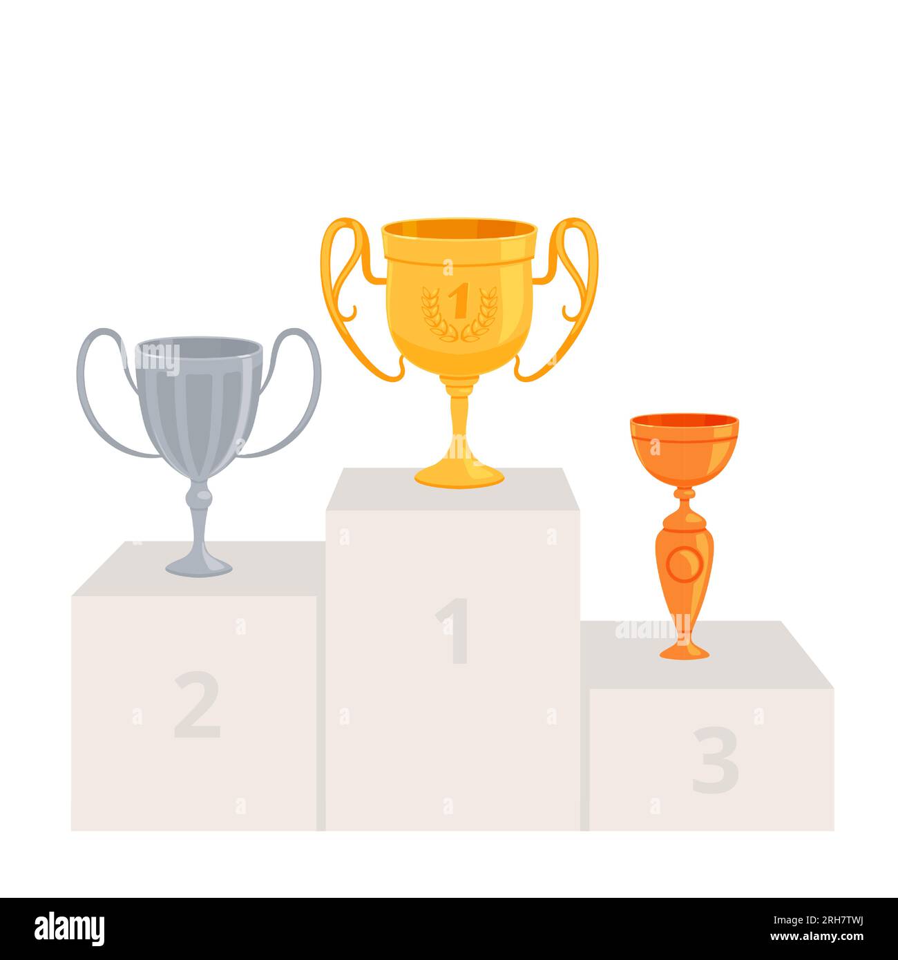 1st place 2nd place podium Cut Out Stock Images & Pictures - Alamy