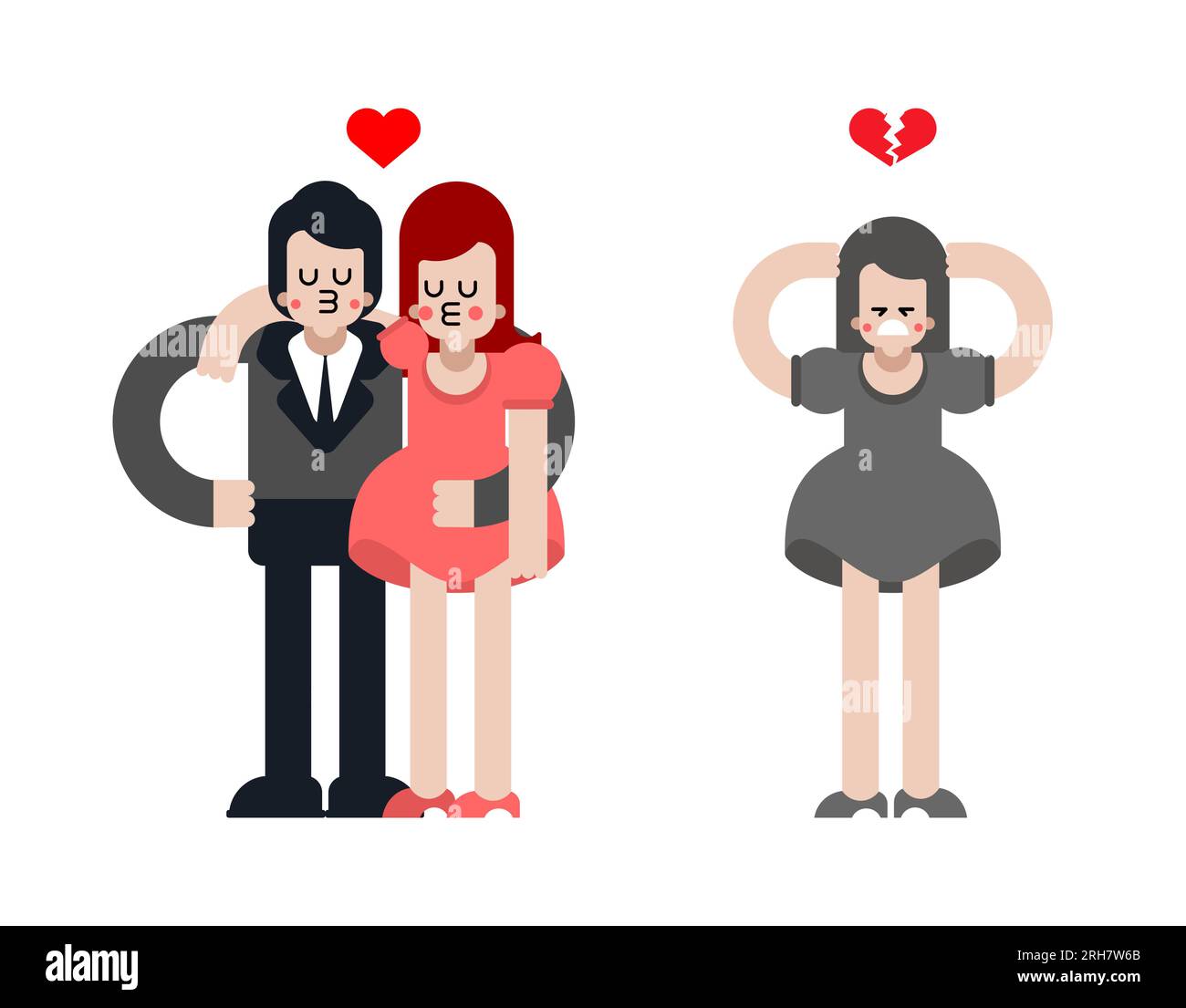 Changing husband. guy betrayed. Man traitor with knife. Concept of ...