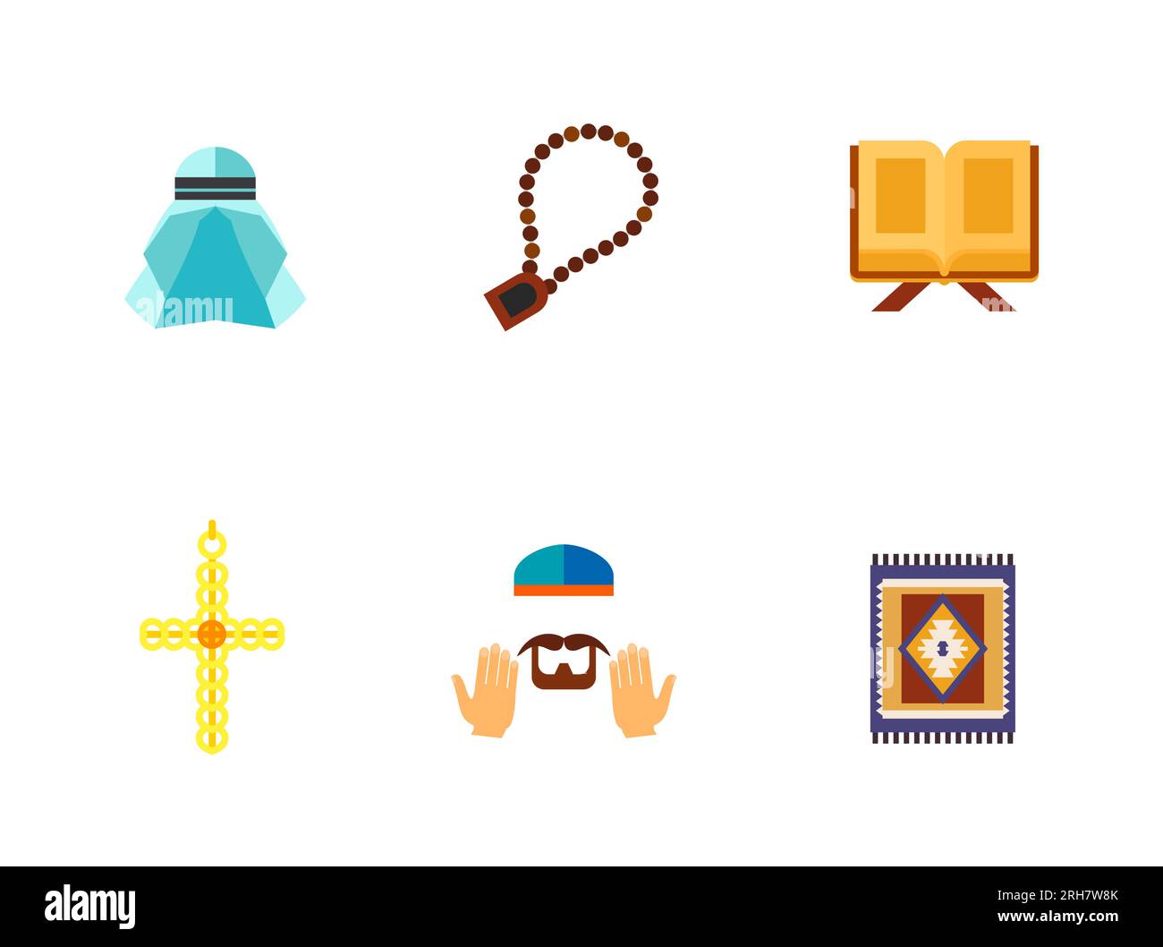 Golden islamic prayer symbol Cut Out Stock Images & Pictures - Alamy