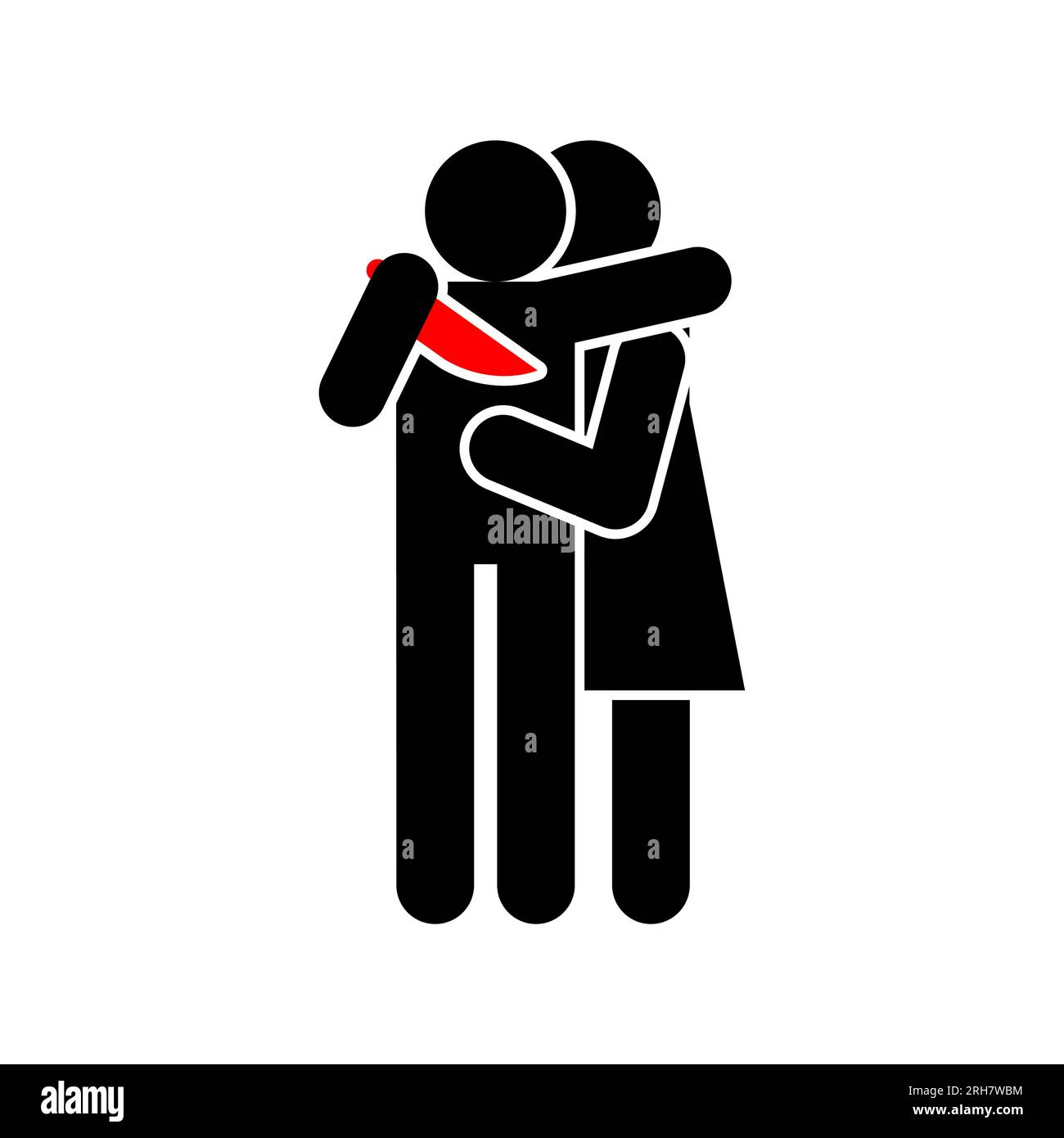 Changing wife. girl betrayed. Woman traitor with knife. Concept of ...