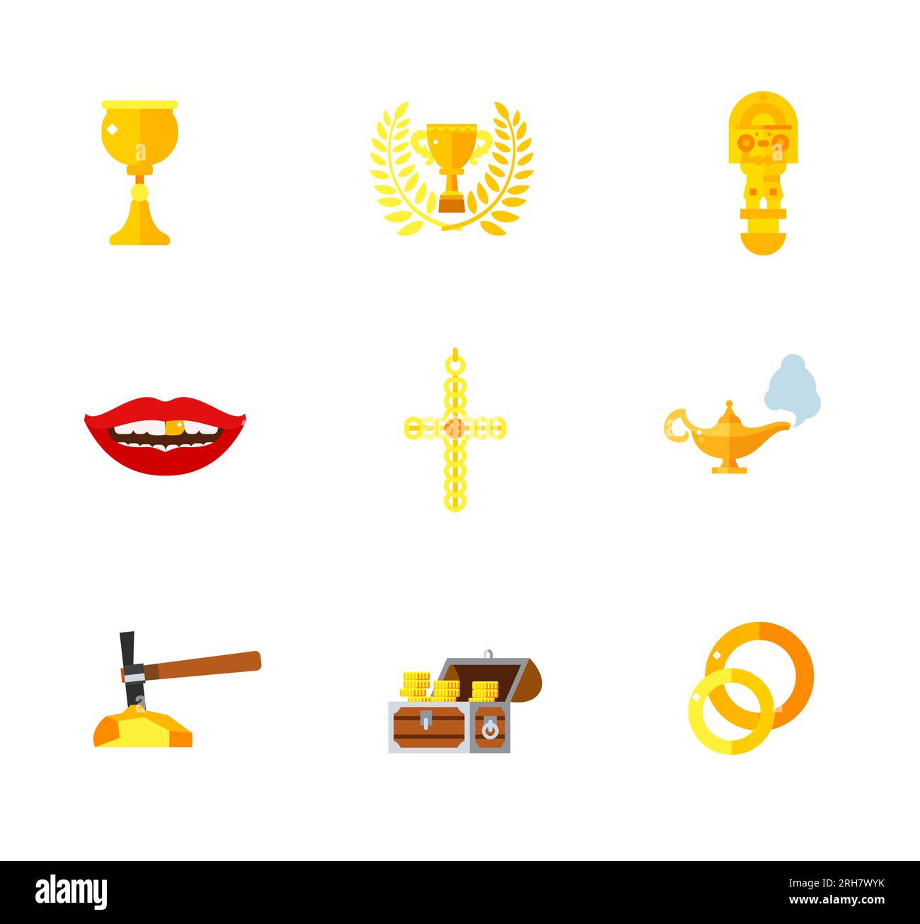 Gold icon set Stock Vector Image & Art - Alamy