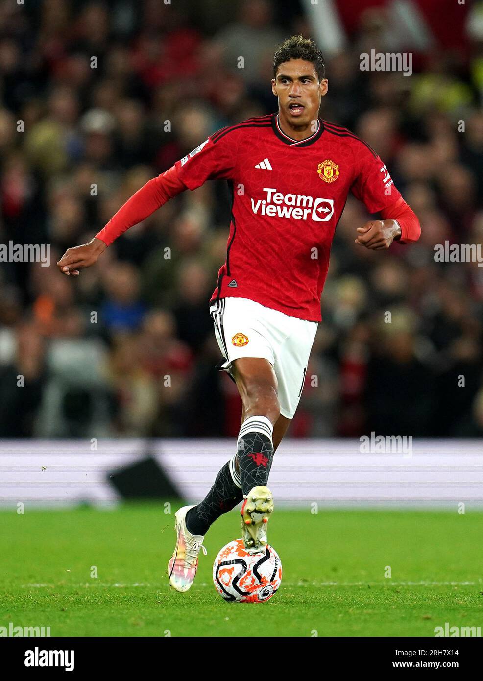 Manchester United's Raphael Varane in action during the Premier League ...
